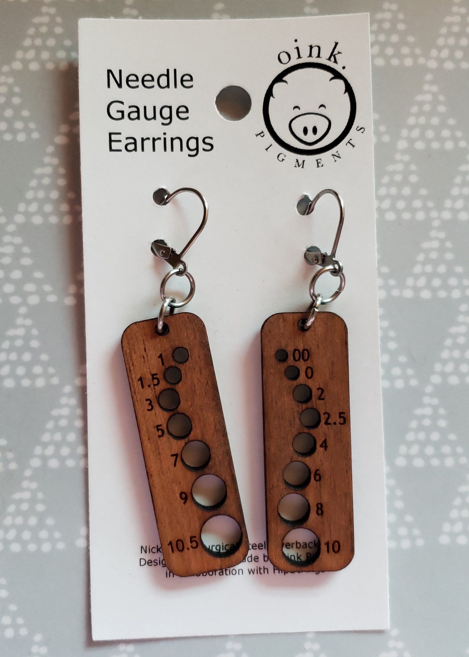 Needle Gauge Earrings – Oink Pigments