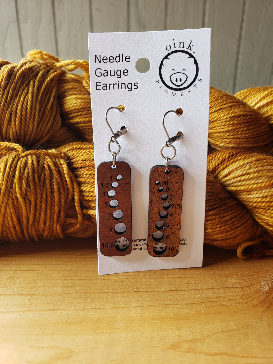 Needle Gauge Earrings – Oink Pigments